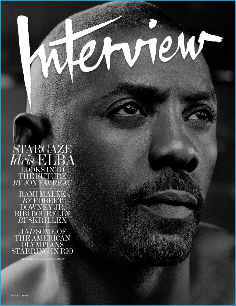 Idris Elba for Interview Magazine August 2016 - MEFeater