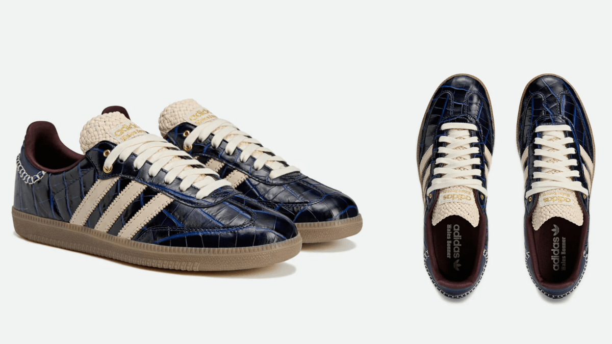 Wales Bonner X Adidas Samba Croco Leather Low-Top Sneakers - MEFeater